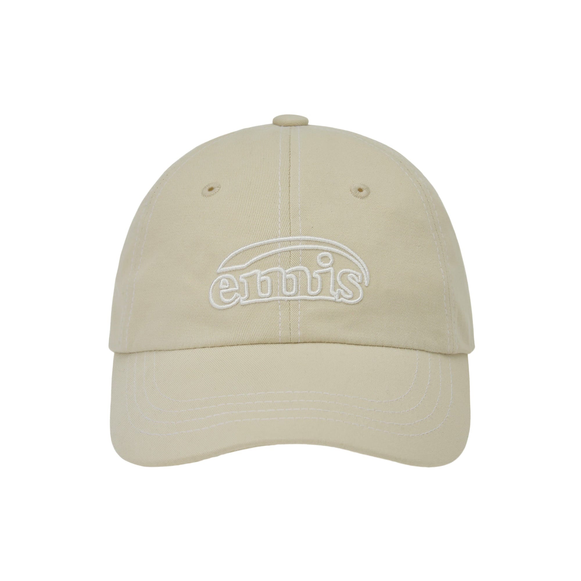 WHITE STITCH BALL CAP-LIGHT BEIGE – fokka